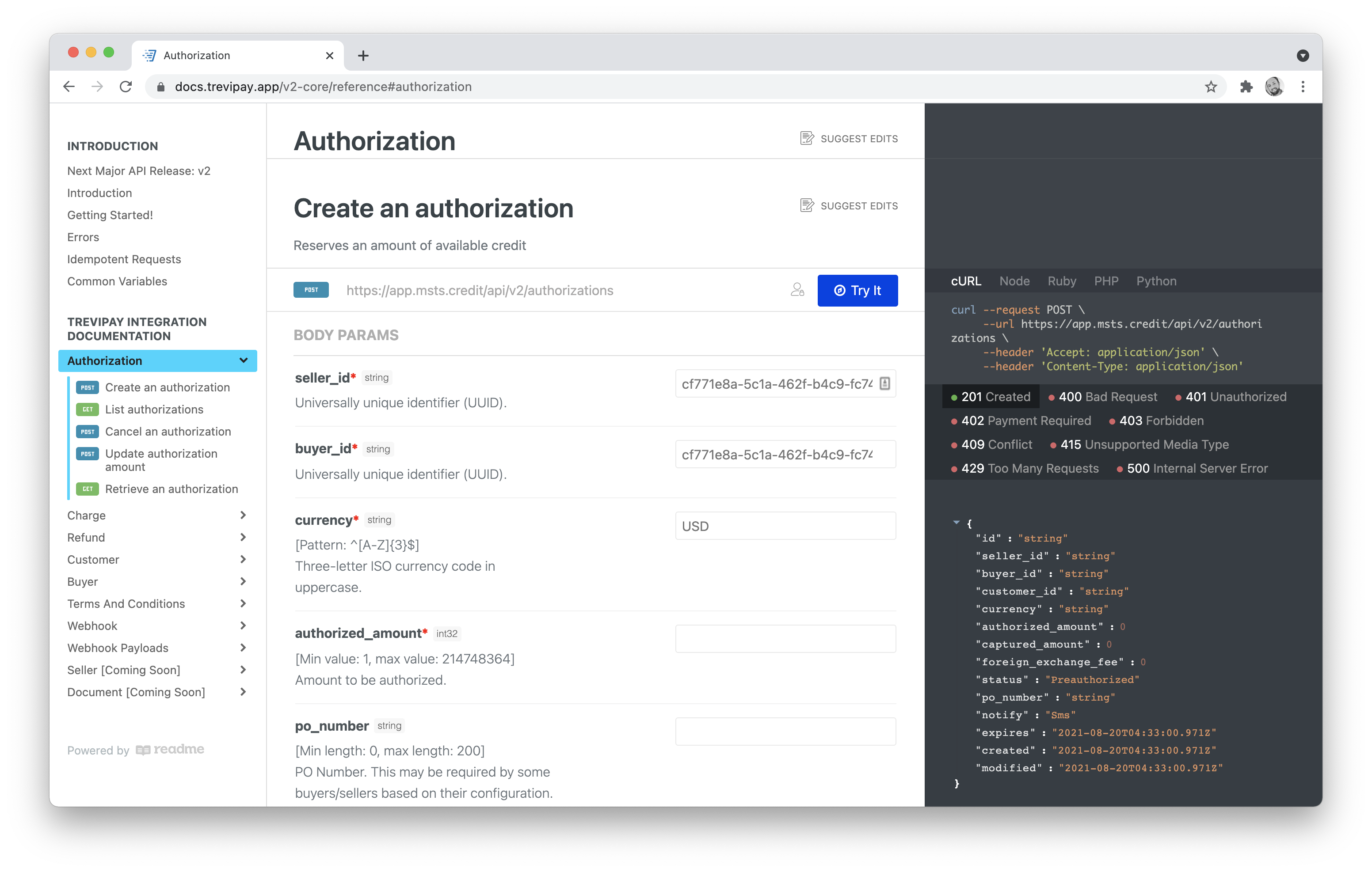 TreviPay Documentation